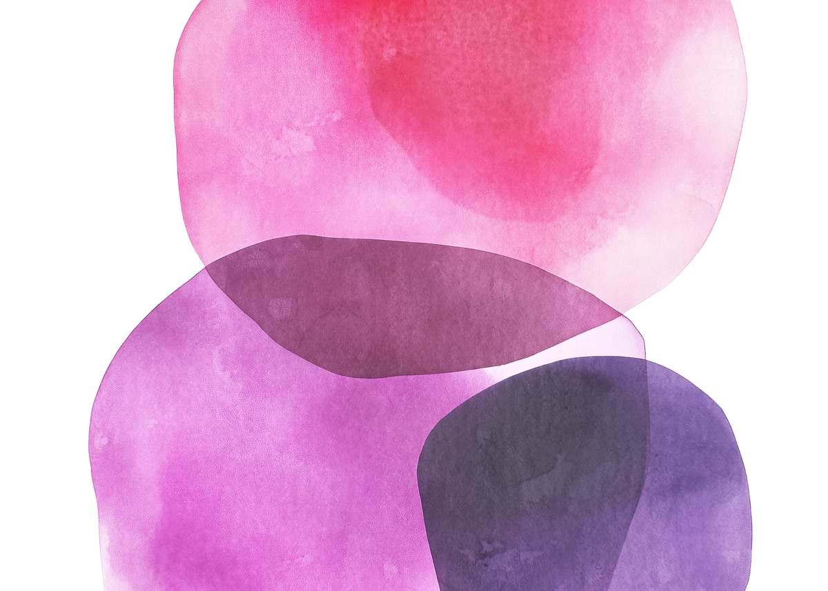 'Abstract Watercolor Shapes' Poster, picture, metal print, paint by ...