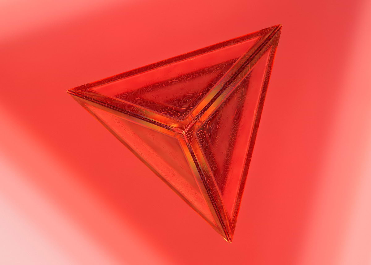 'Tetrahedron. Platonic Solids' Poster, picture, metal print, paint by ...