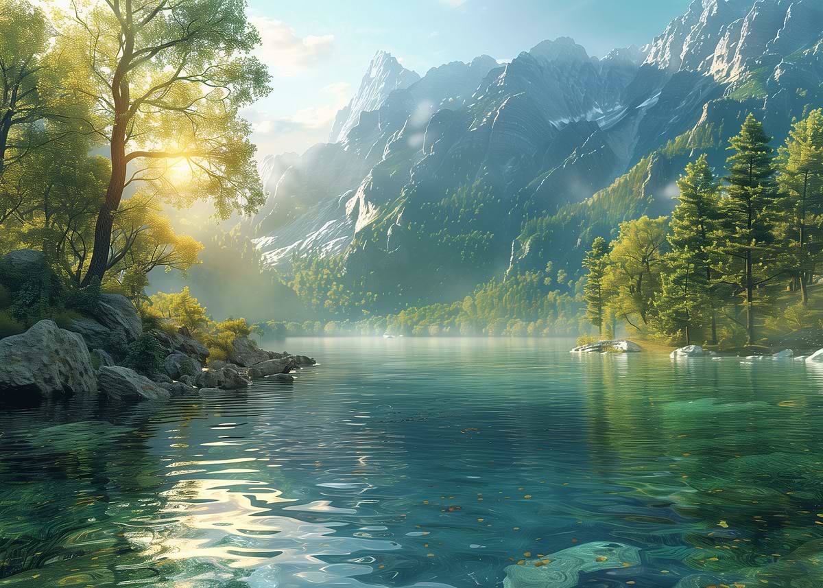 'Beautiful Nature Landscape' Poster, picture, metal print, paint by ...