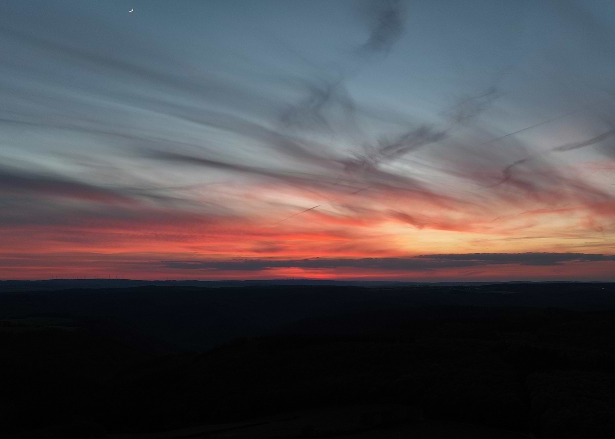 'Sunset Sky with Clouds' Poster, picture, metal print, paint by ...