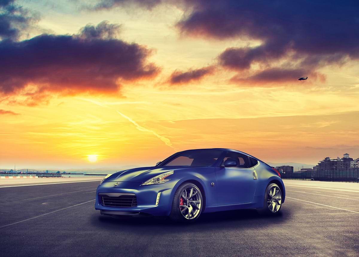 '370Z at Sunset' Poster, picture, metal print, paint by RogueDesign | Displate