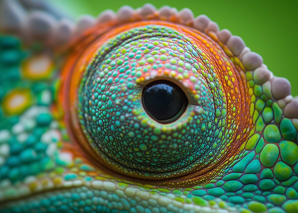 'Chameleon Eye Close-up' Poster, picture, metal print, paint by Karl ...
