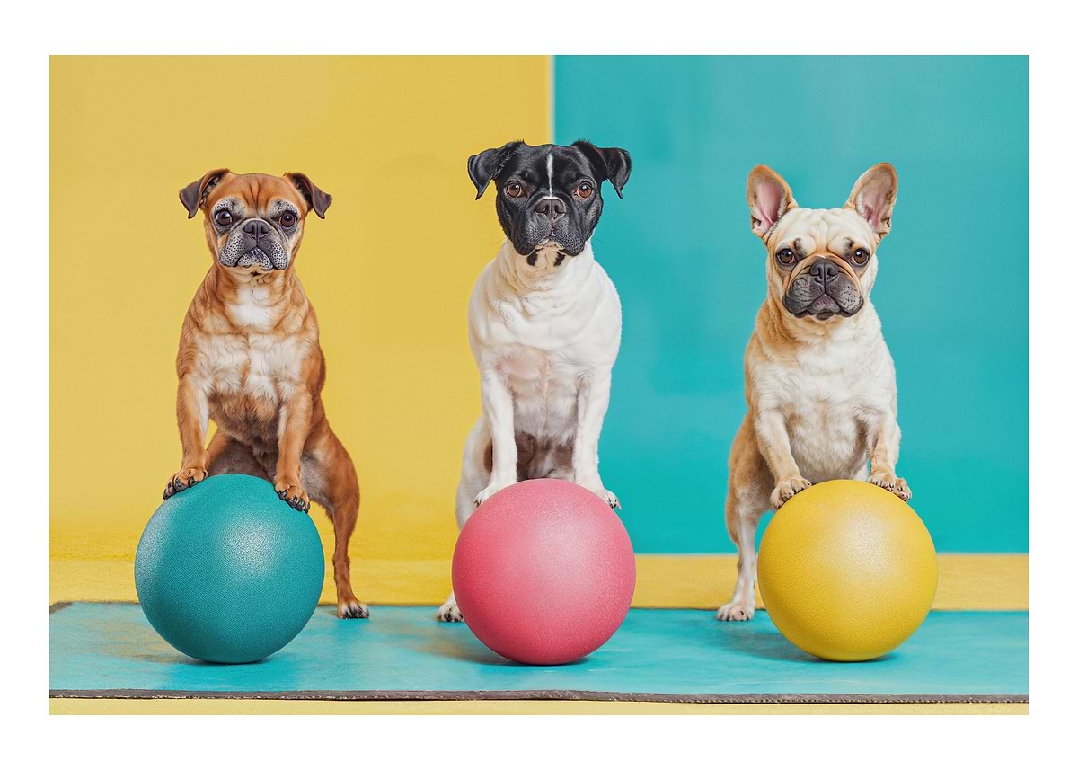 'Fitness Dogs Gym Decor' Poster, picture, metal print, paint by Marie K ...
