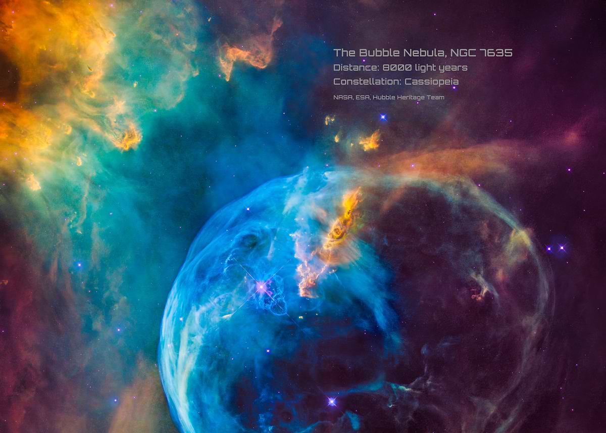 'The Bubble Nebula' Poster, picture, metal print, paint by Malecky ...