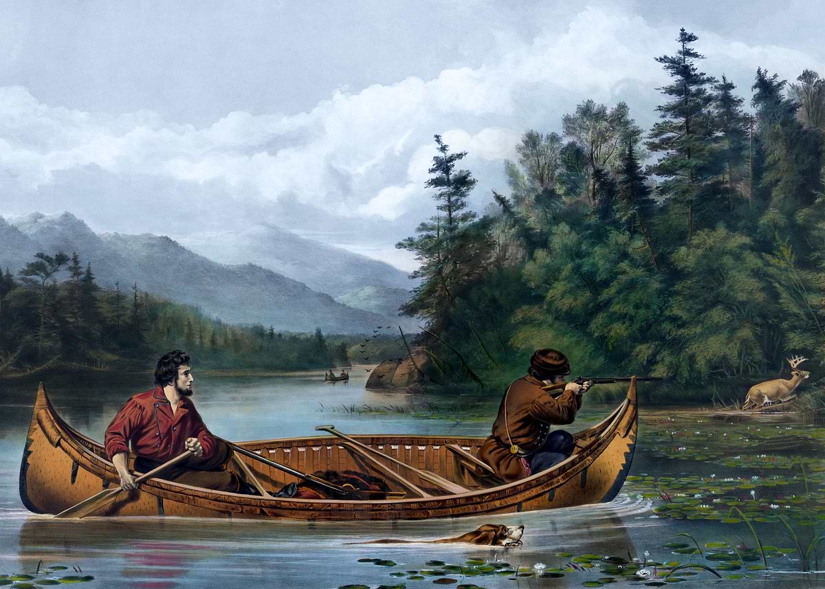 'American hunting scenes ' Poster, picture, metal print, paint by Mango ...