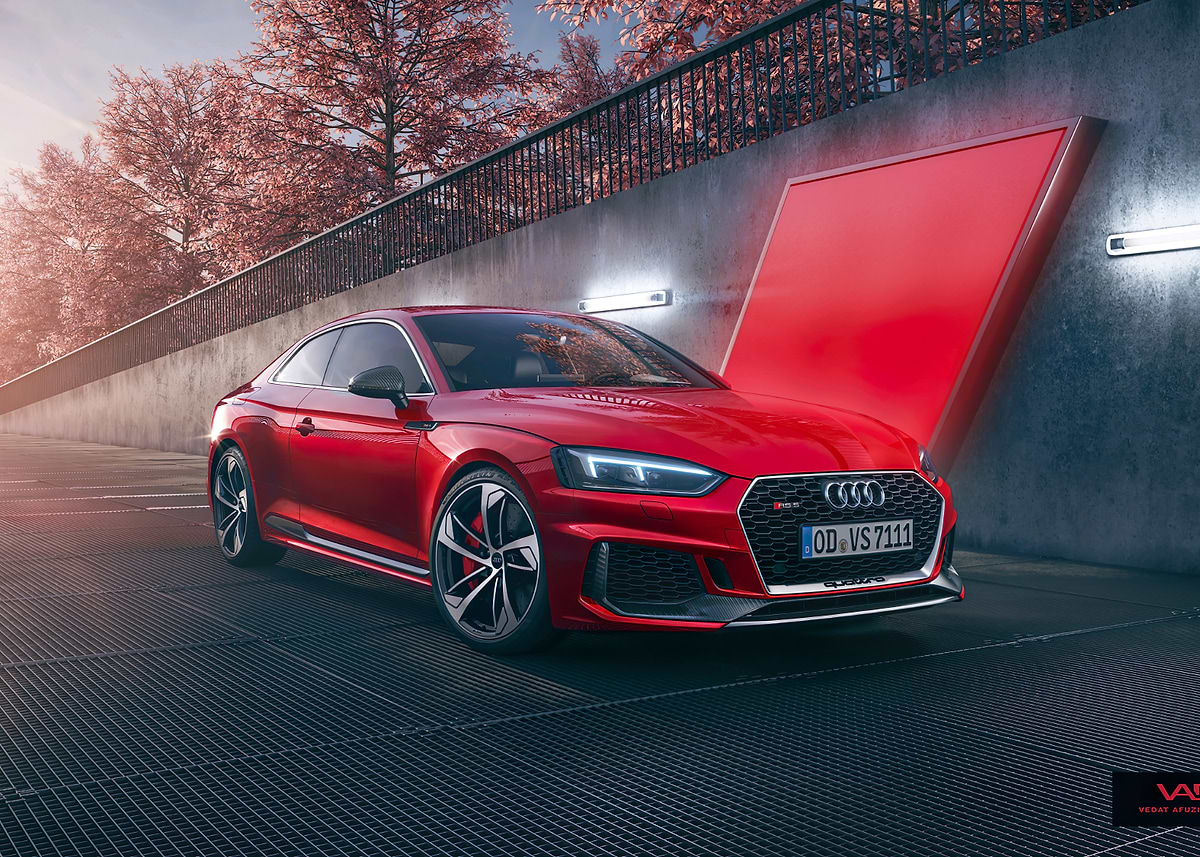 'Red Audi RS5 Coupe' Poster, picture, metal print, paint by ...