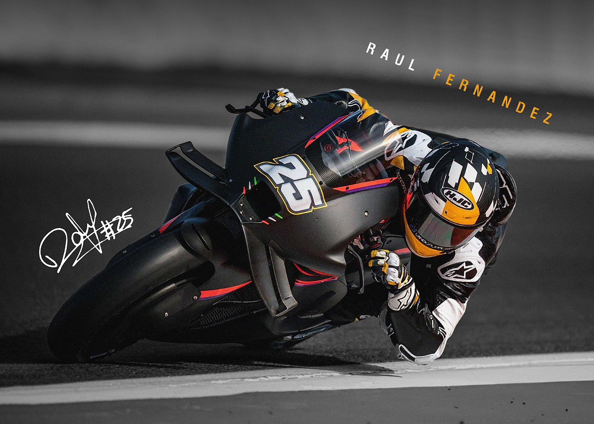 'Raul Fernandez Motorcycle Racing' Poster, picture, metal print, paint ...