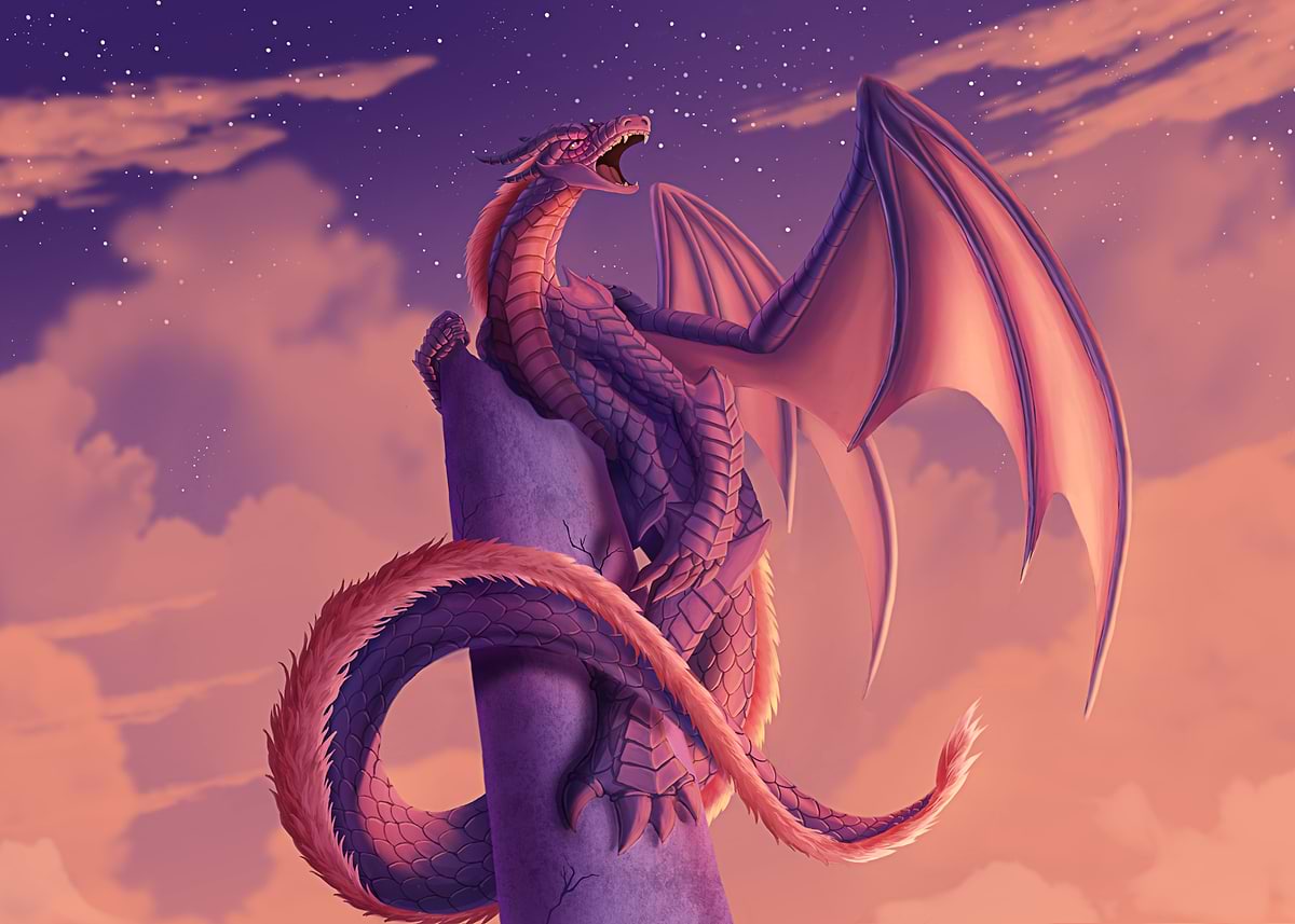 'Skybound' Poster, picture, metal print, paint by Leanne Warner | Displate