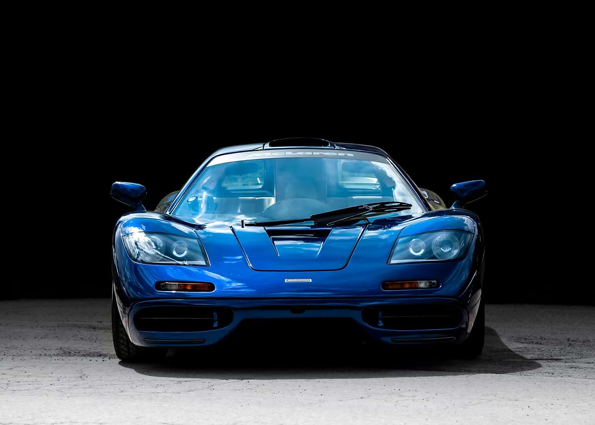 'Blue McLaren F1 Front View' Poster, picture, metal print, paint by ...
