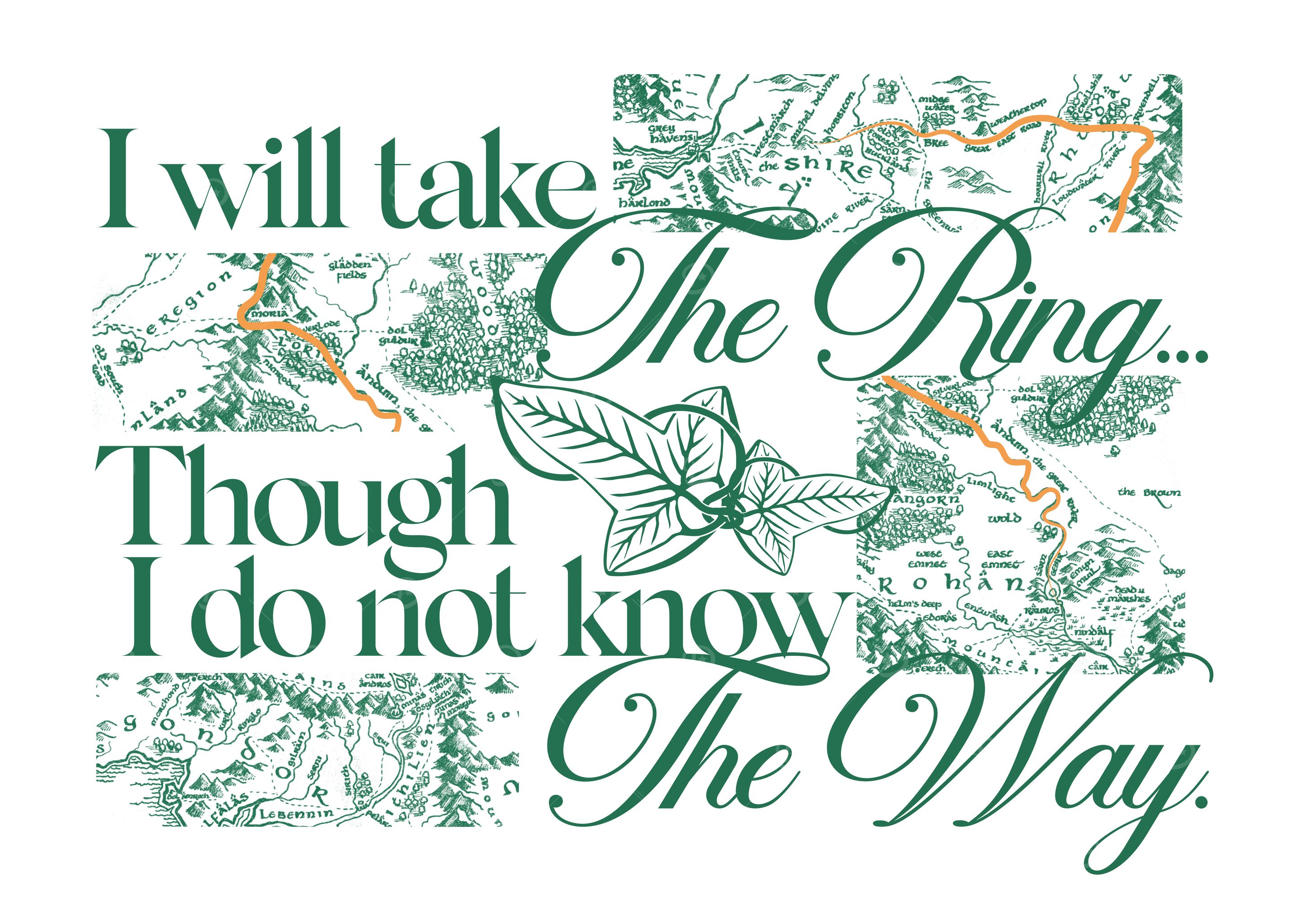 'LOTR I will take the Ring' Poster, picture, metal print, paint by ...