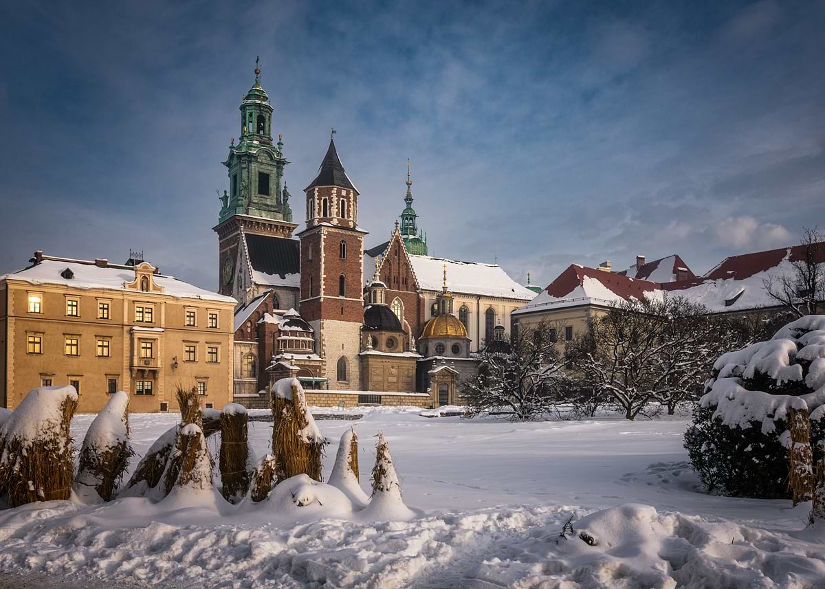 'The Wawel Cathedral in Winter, Poland' Poster, picture, metal print ...