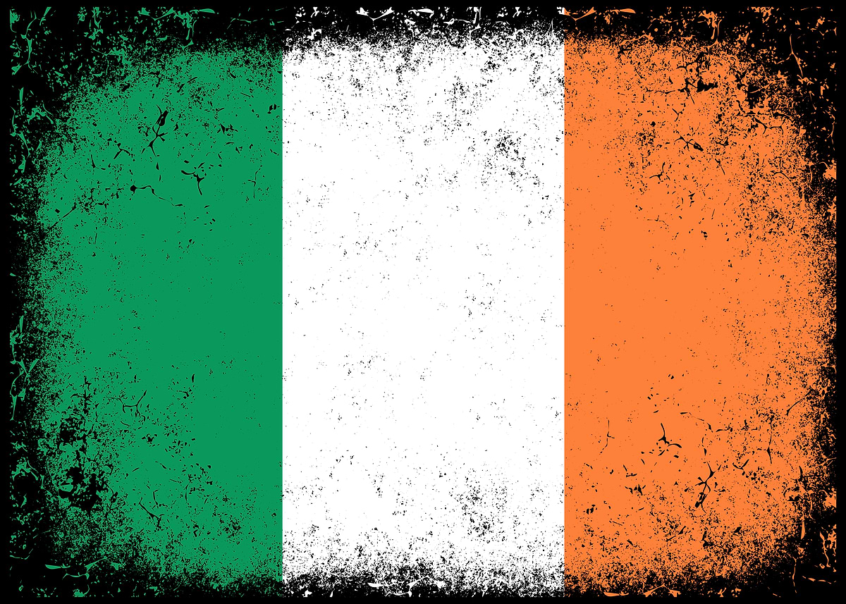 'Distressed Irish Flag' Poster, picture, metal print, paint by ginan ...