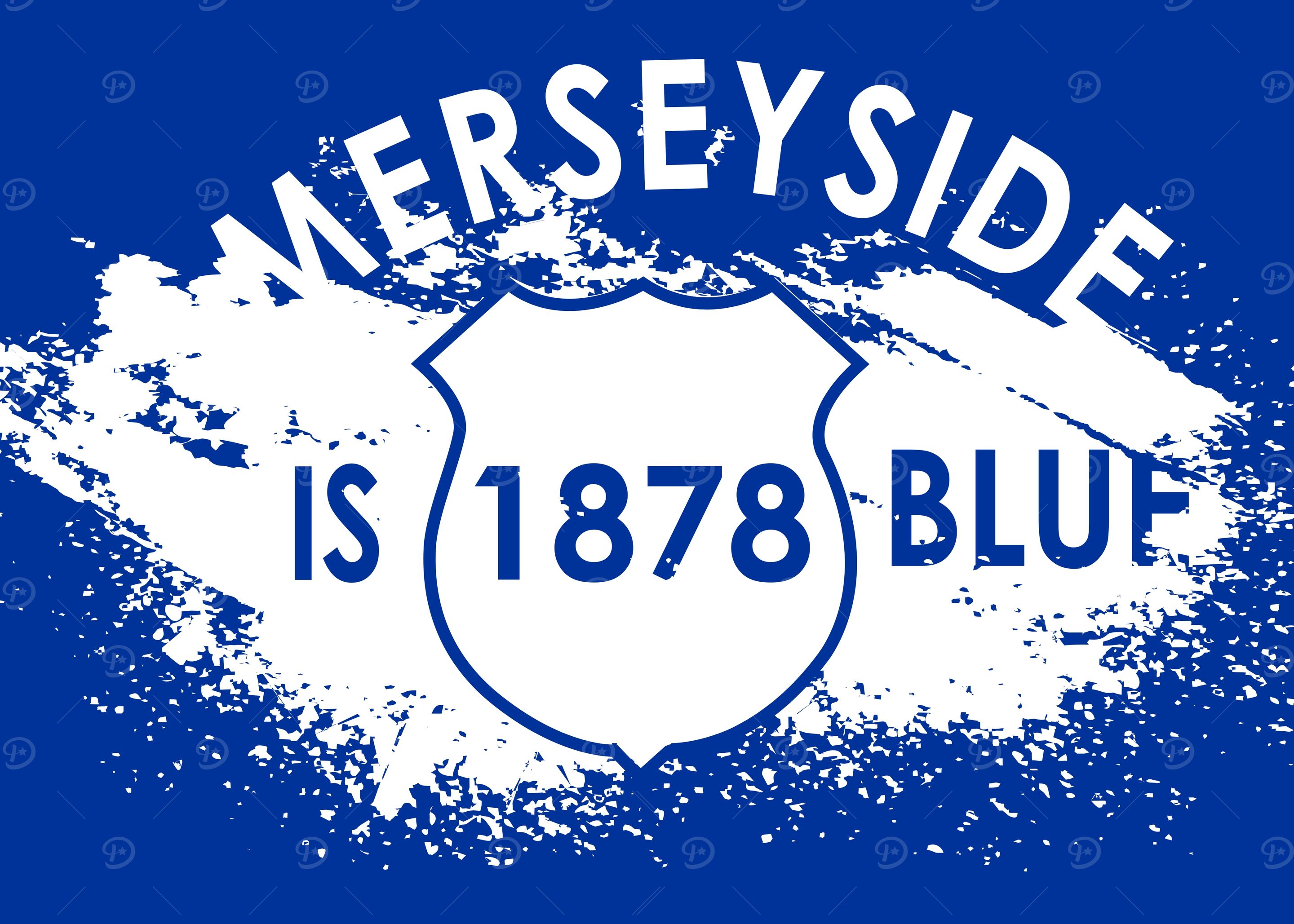 'Merseyside Is 1878 Blue ' Poster, picture, metal print, paint by OZA ...