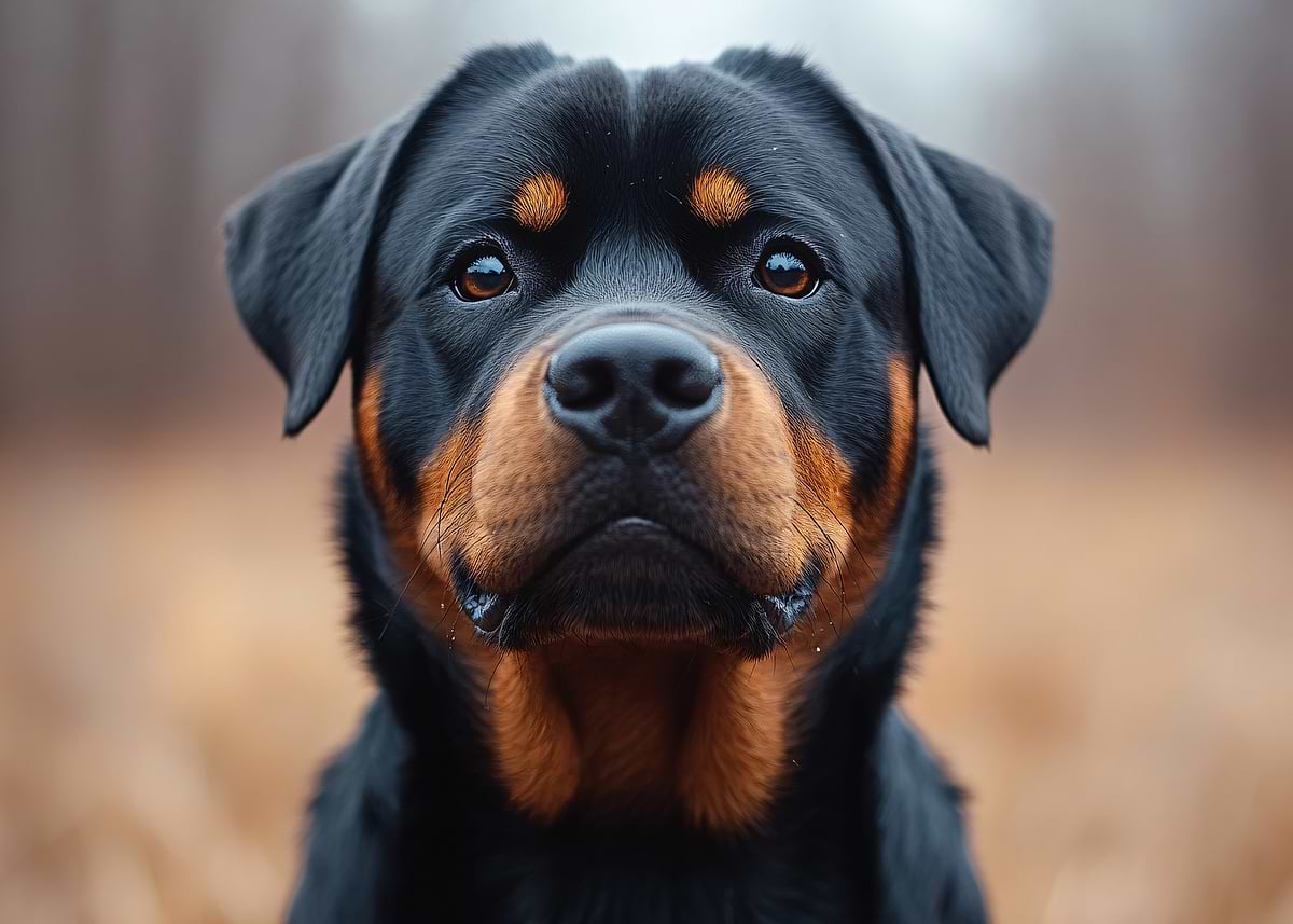'Rottweiler Portrait' Poster, picture, metal print, paint by ...