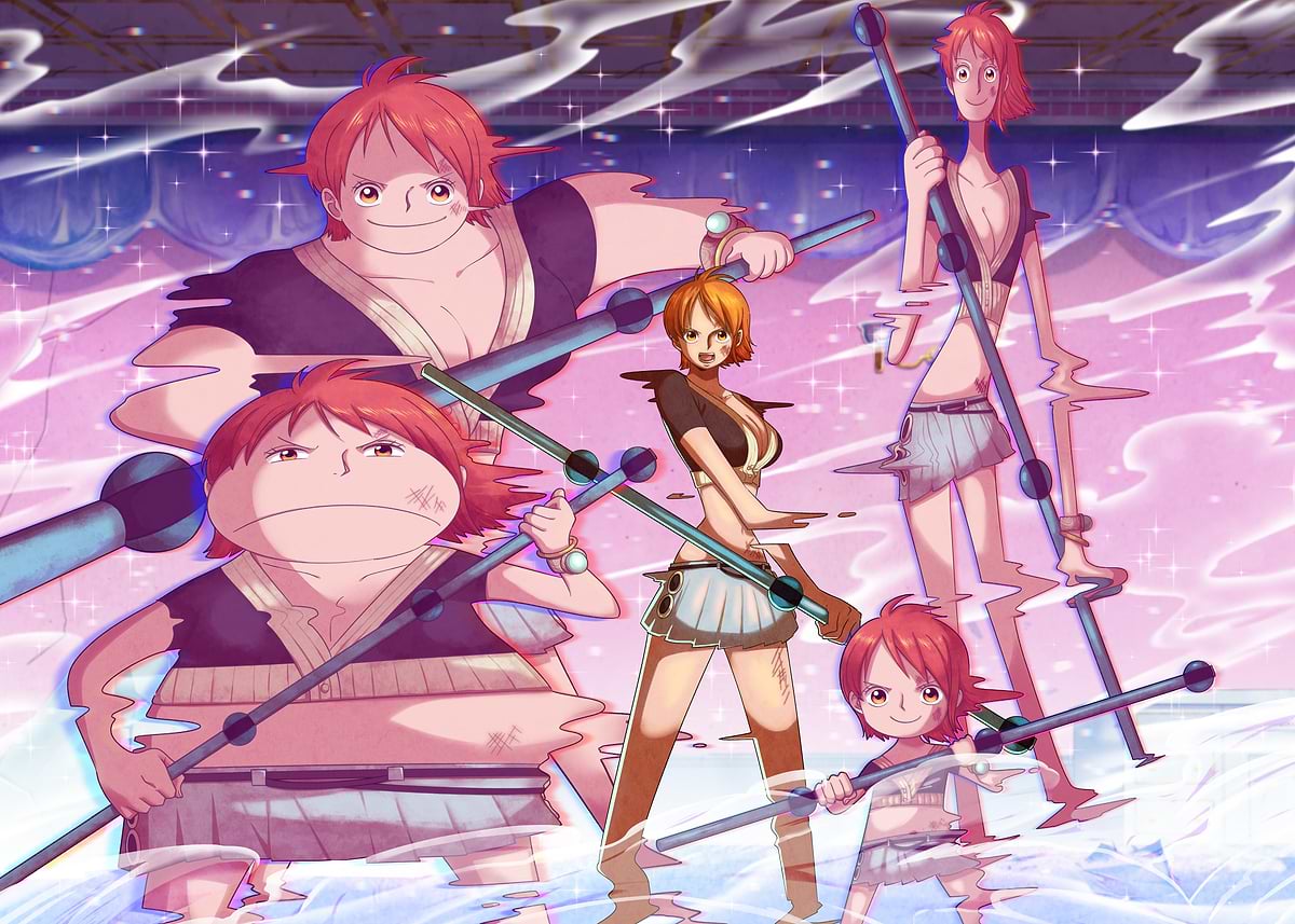 'Iconic Painted Nami vs Kalifa' Poster, picture, metal print, paint by ...