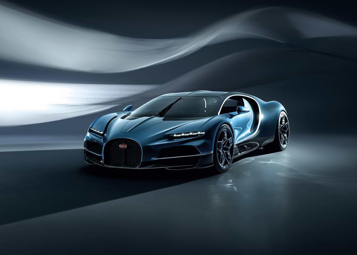 'Blue Bugatti Chiron Studio Shot' Poster, picture, metal print, paint ...