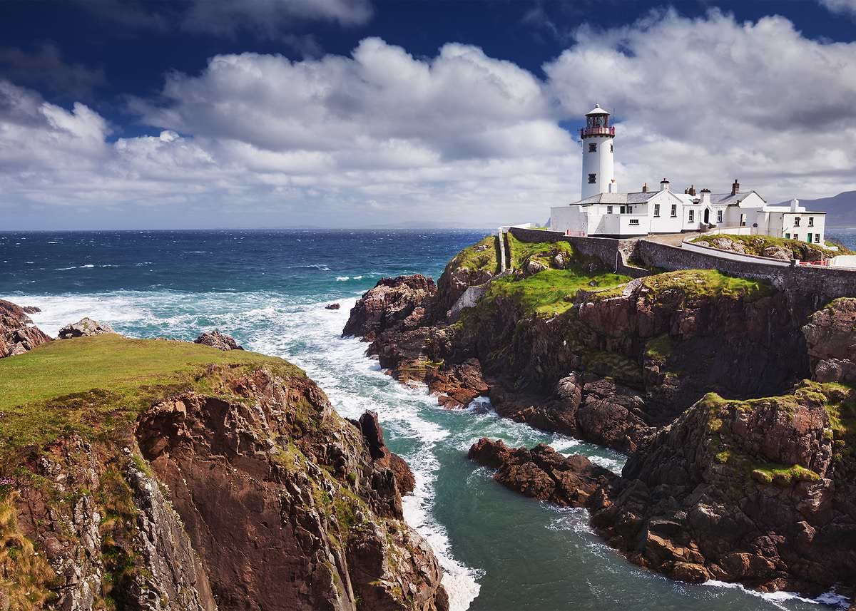 'fanad head lighthouse, ireland' Poster, picture, metal print, paint by ...