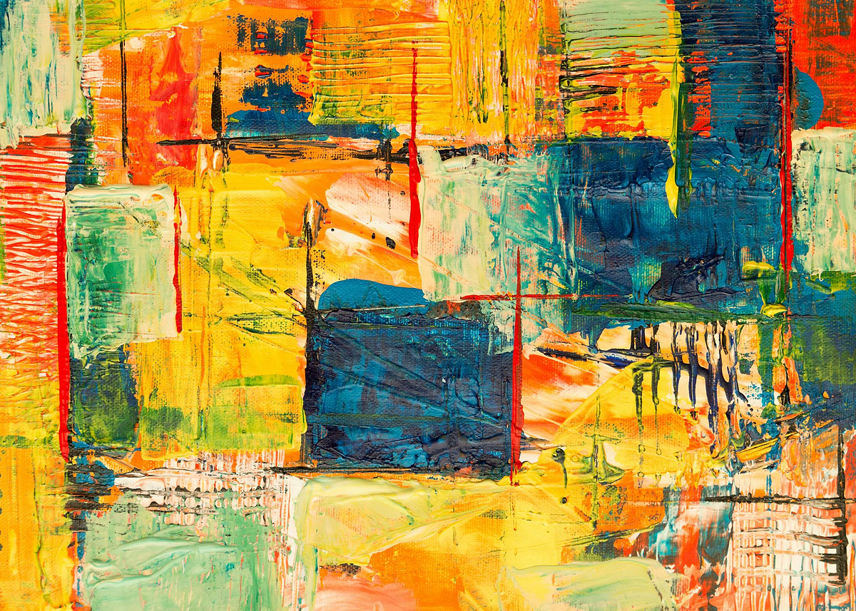 'Abstract Colorful Painting' Poster, picture, metal print, paint by ...
