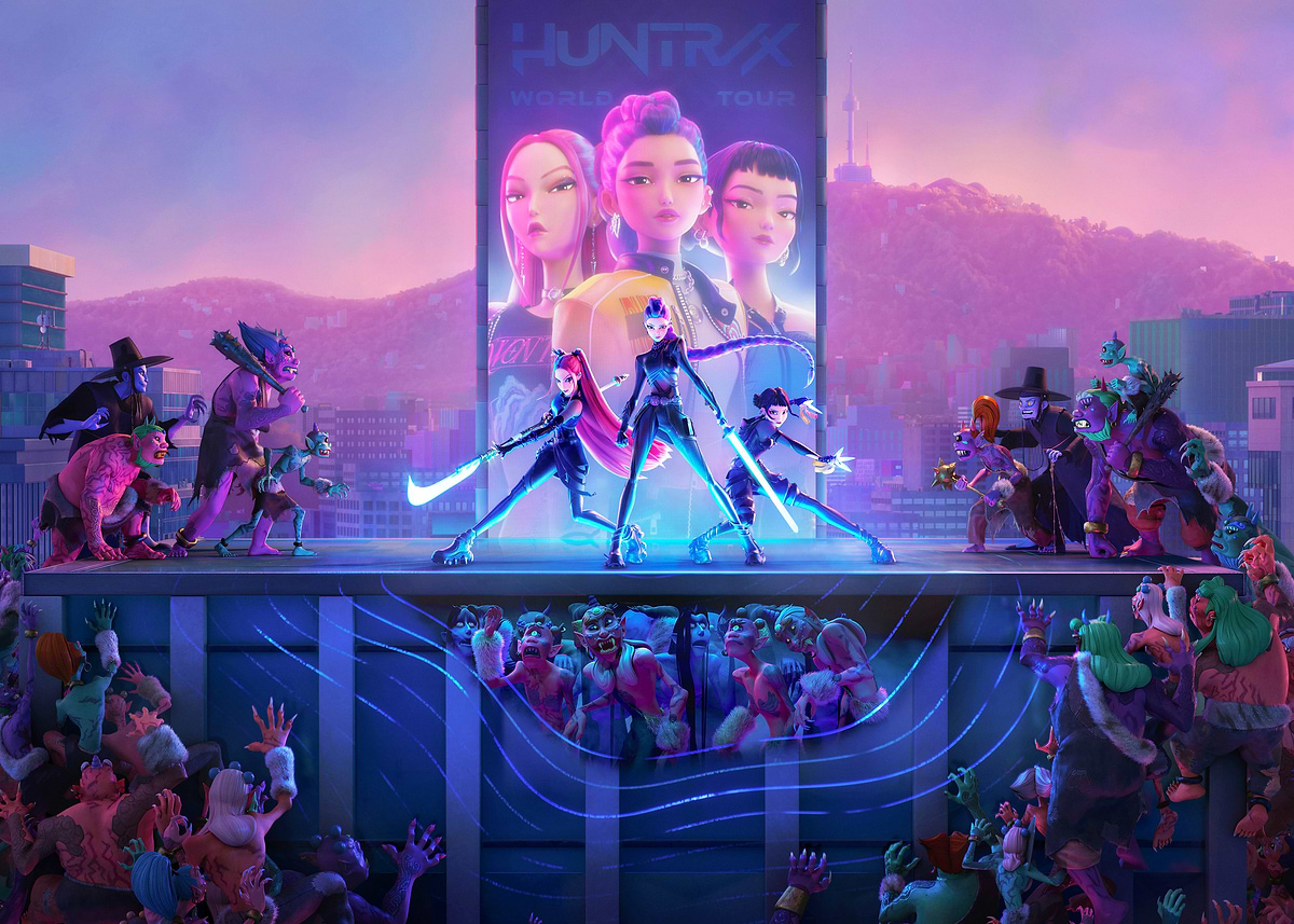 'KPOP Demon Hunters: Neon City Battle horizontal' Poster, picture ...