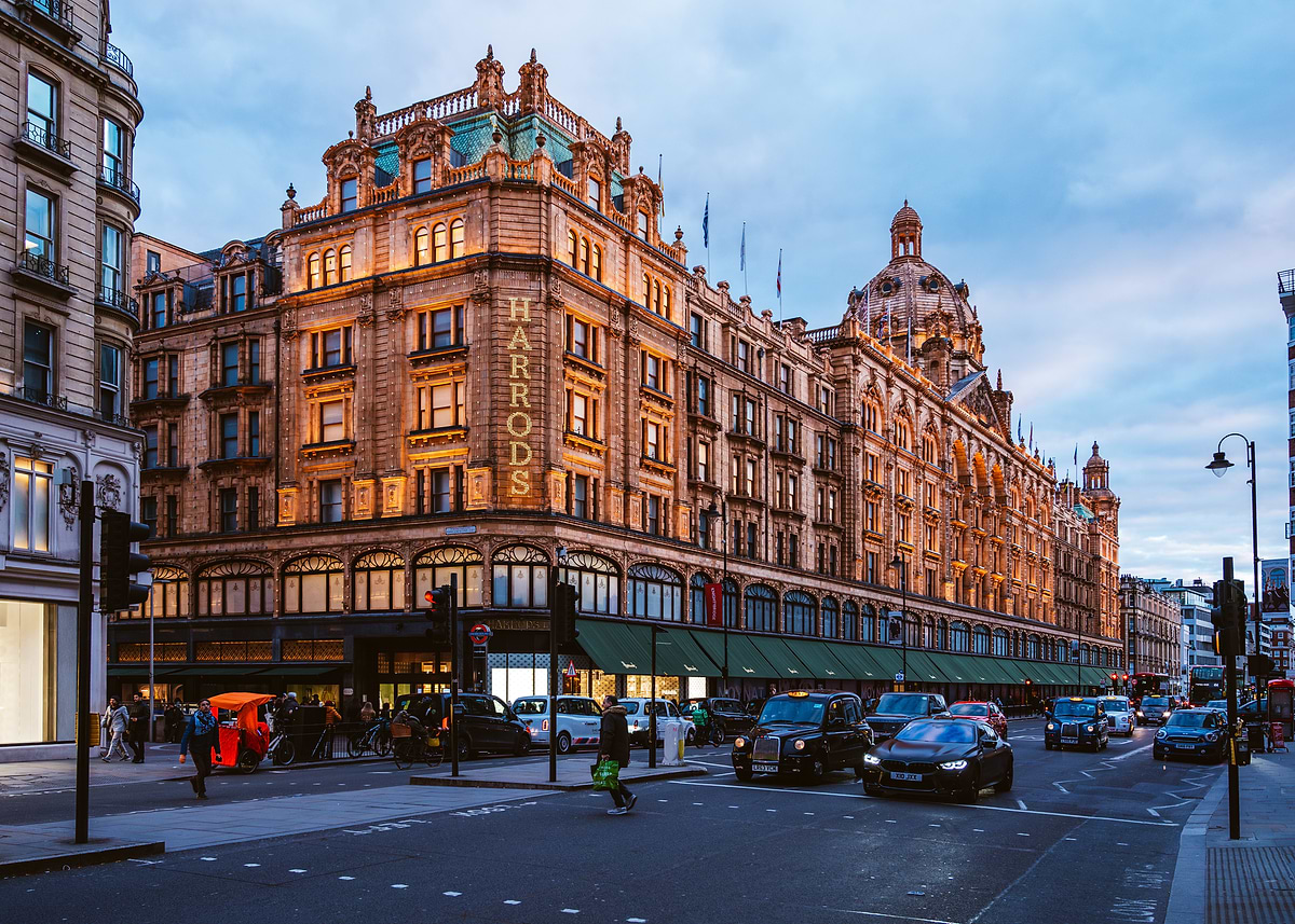 'Harrods Department Store, London' Poster, picture, metal print, paint ...