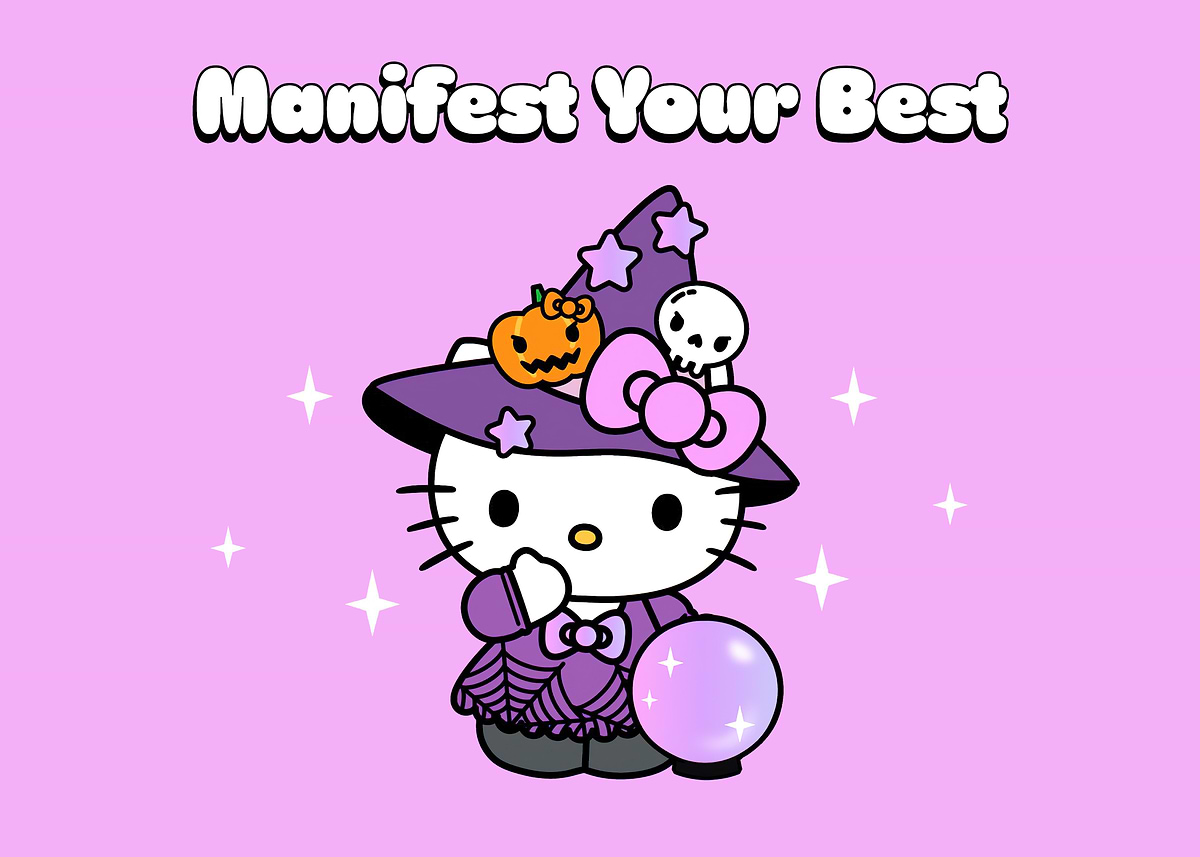 'Hello Kitty Witch Manifestation' Poster, picture, metal print, paint ...