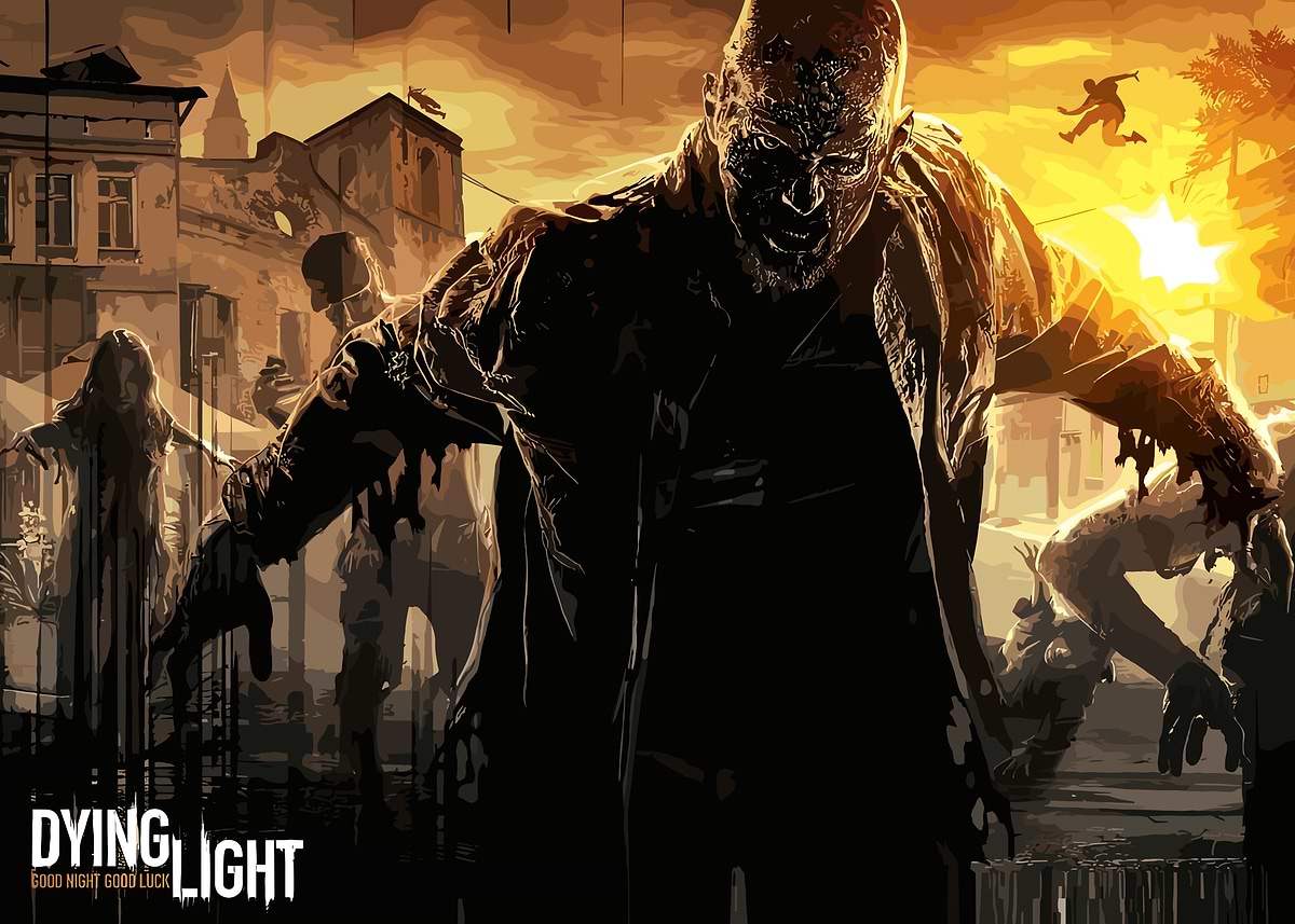 'Dying Light Game Zombie Horde' Poster, picture, metal print, paint by ...