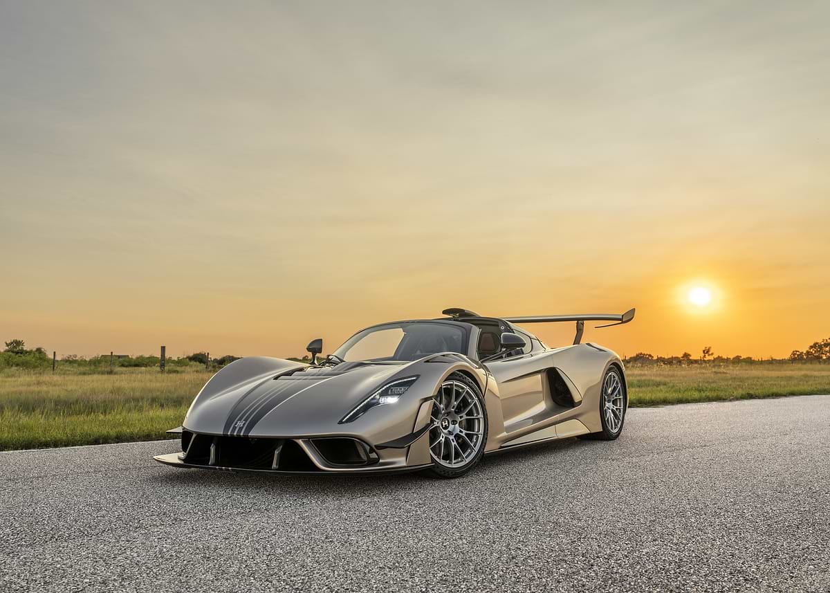 'Hennessey Venom F5 Roadster at Sunset' Poster, picture, metal print ...