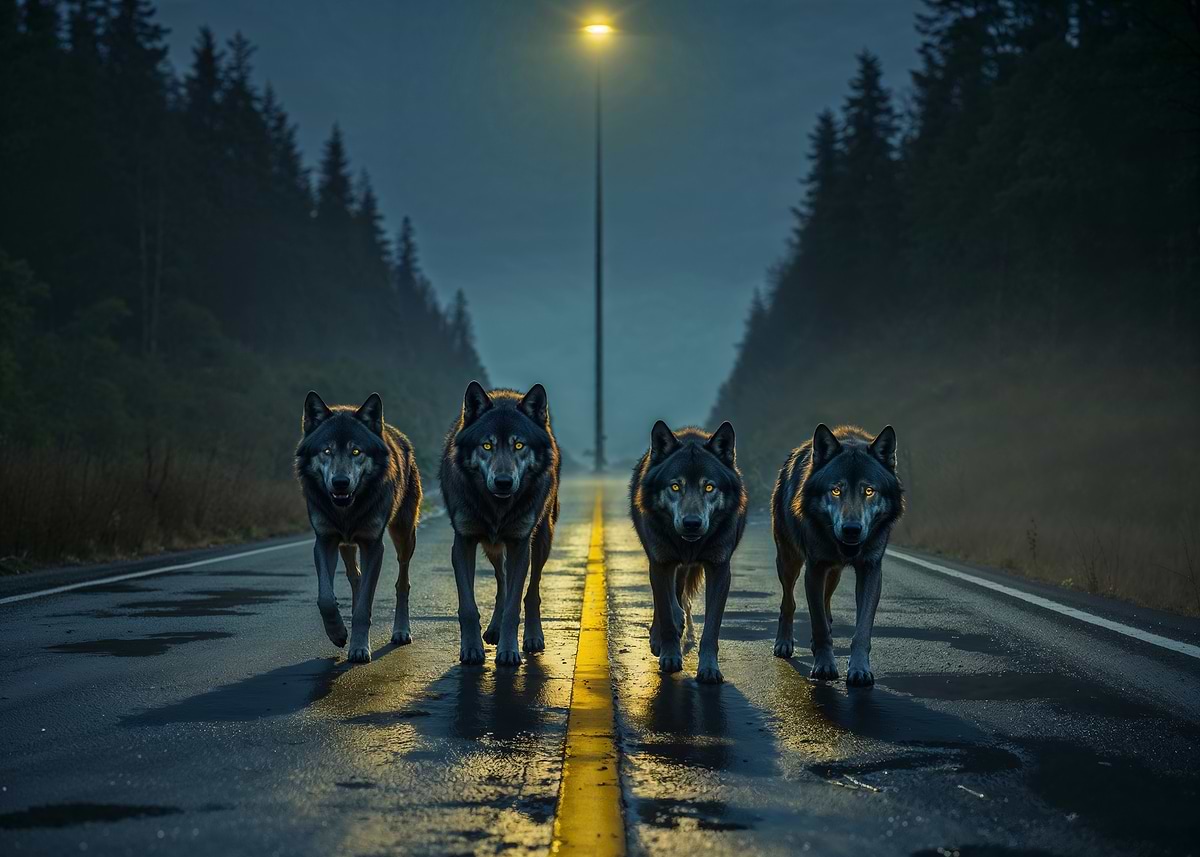 'The Midnight Pack' Poster, picture, metal print, paint by Kenneth ...