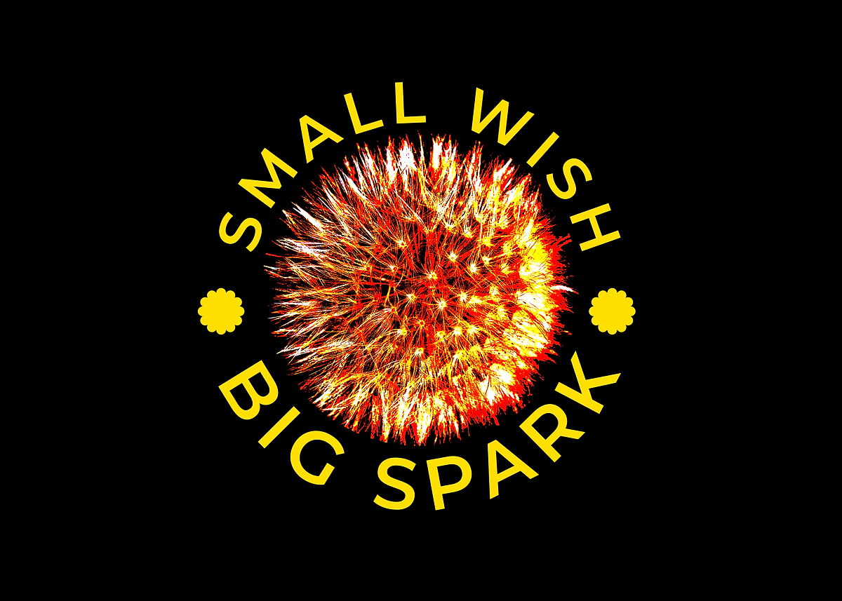 'Small Wish Big Spark Illustration' Poster, picture, metal print, paint ...