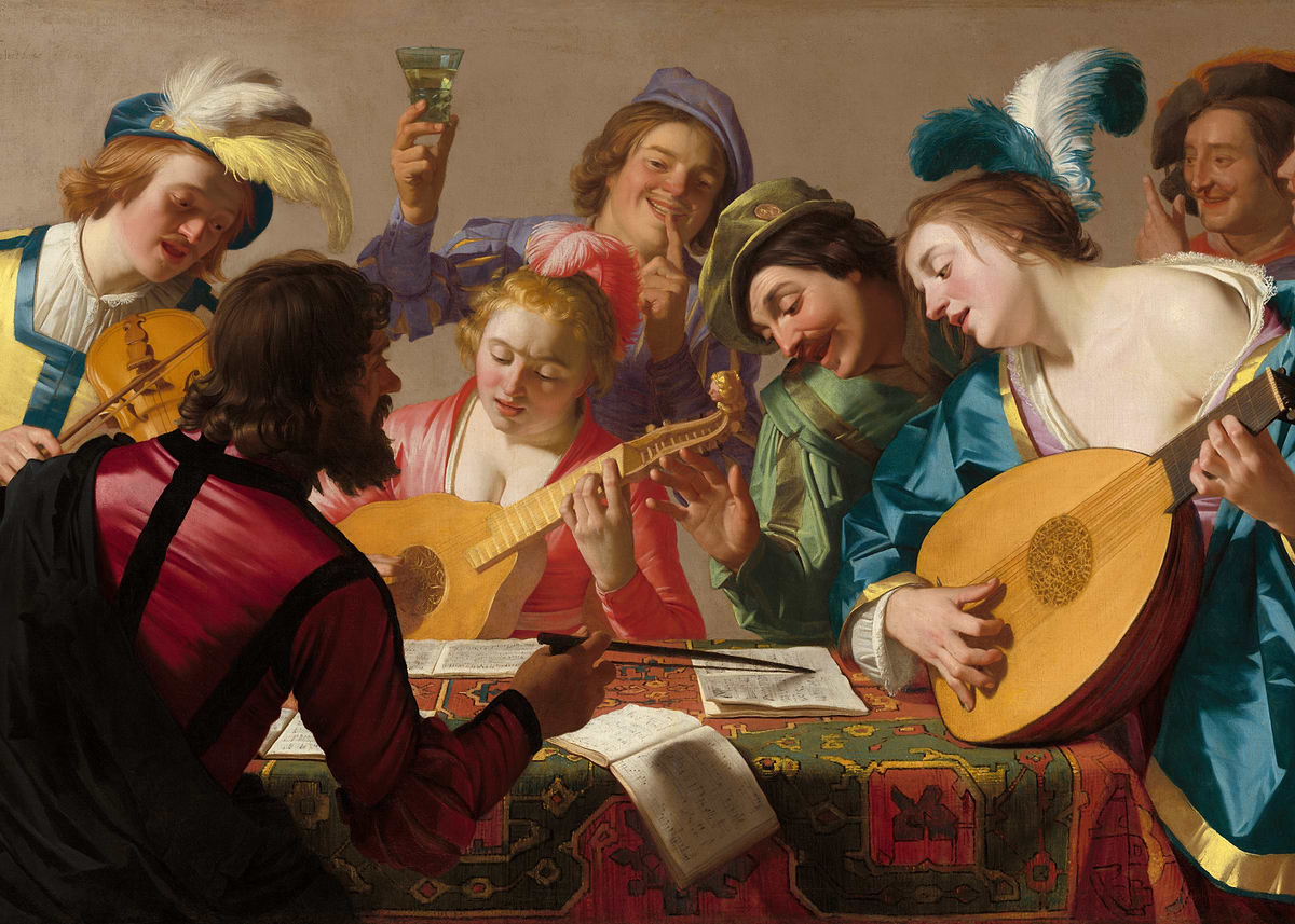 'The Concert, Baroque Era Painting' Poster, picture, metal print, paint ...