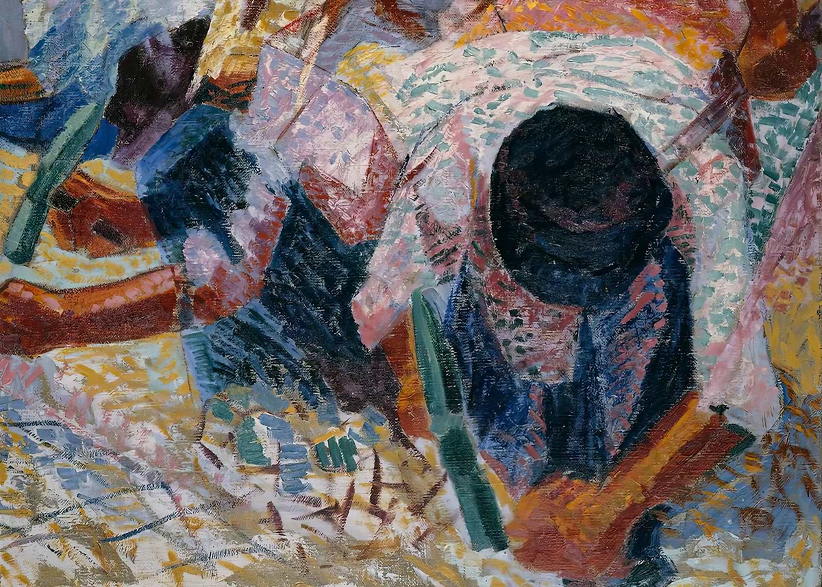 'Abstract Impressionist Painting with Dark Tones by Umberto Boccioni ...