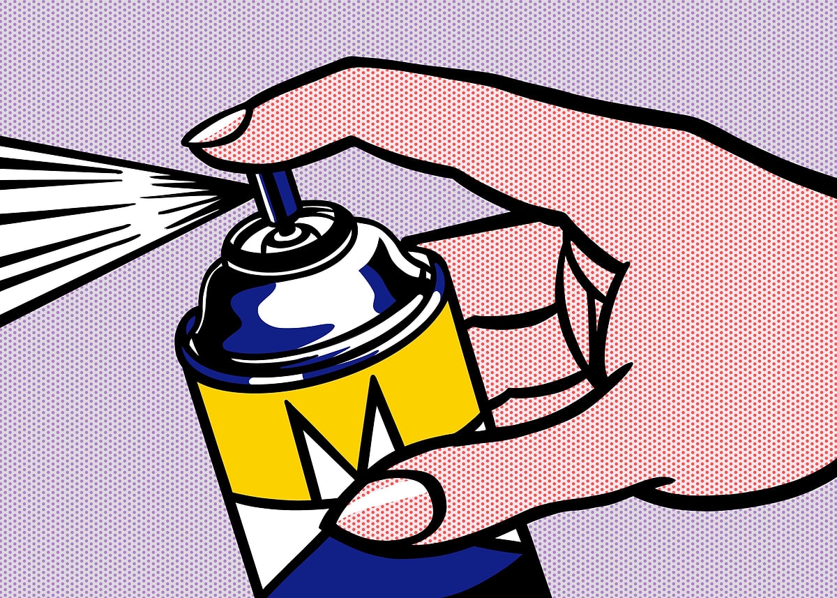 'Spray Paint Can YB' Poster, picture, metal print, paint by POP ART ...