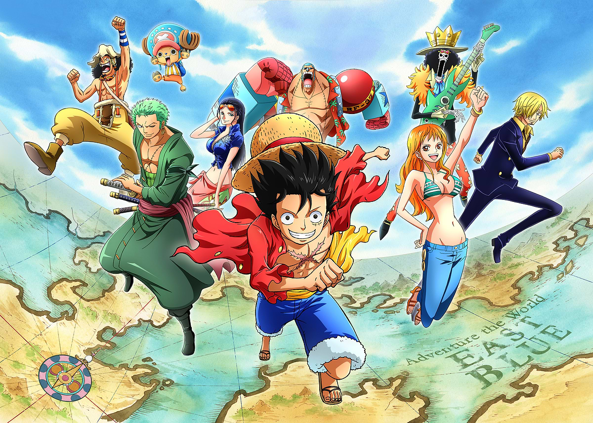 'Straw Hats on the Grand Line Map' Poster, picture, metal print, paint ...