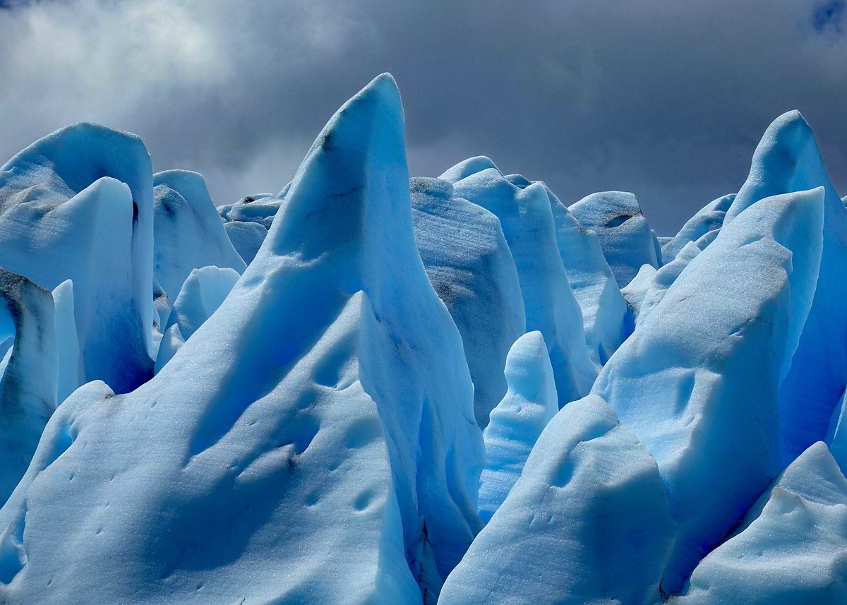 'Blue Glacier Landscape' Poster, picture, metal print, paint by ...