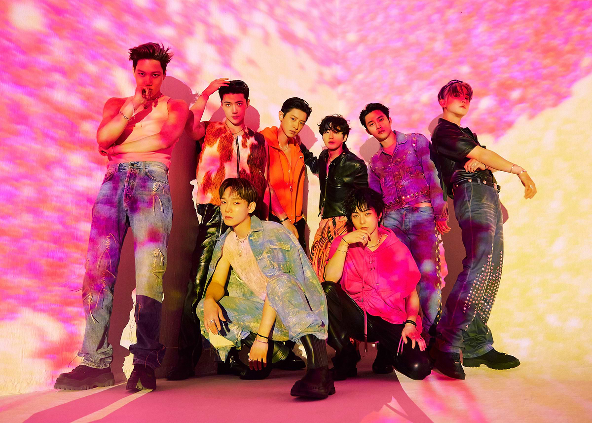 'exo group photo in colorful outfits' Poster, picture, metal print ...