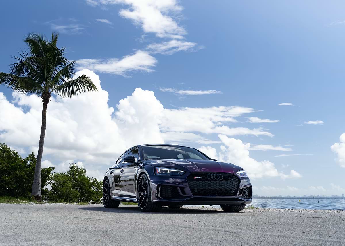 'Audi RS5 on a tropical beach' Poster, picture, metal print, paint by ...