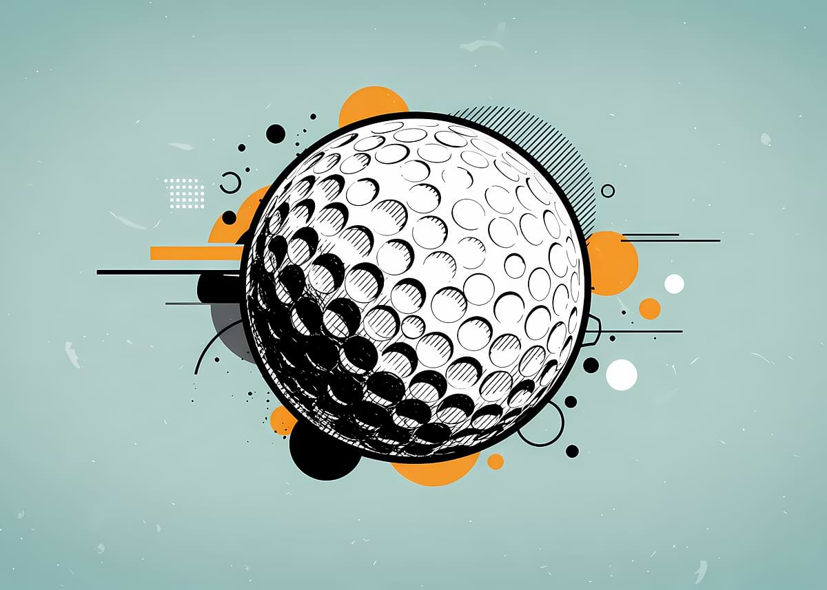 'Golf Ball Abstract Geometric Design' Poster, picture, metal print ...