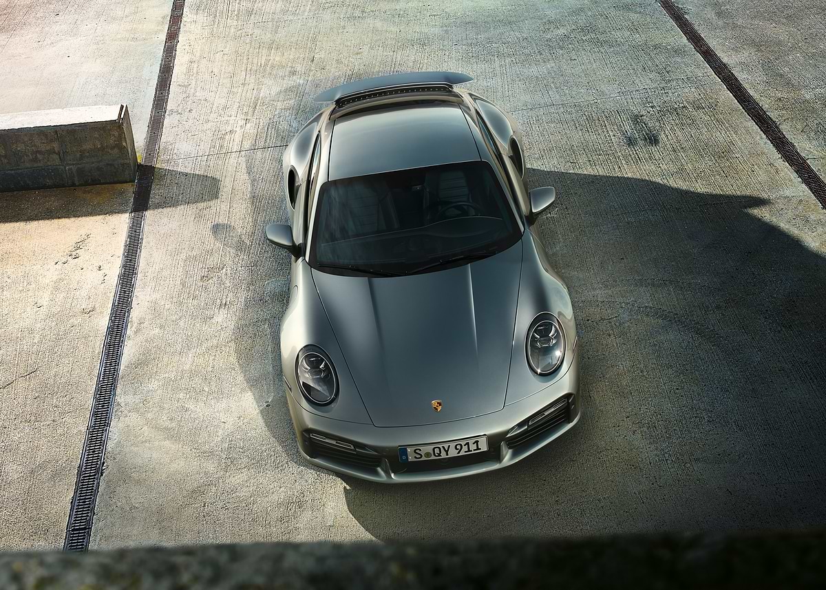 'Iconic Porsche 911 from Above' Poster, picture, metal print, paint by ...