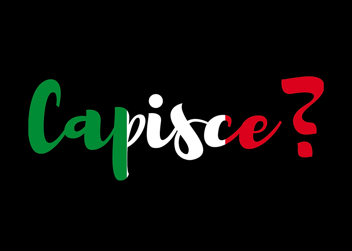 'Capisce? Cute Italian Saying' Poster, picture, metal print, paint by ...