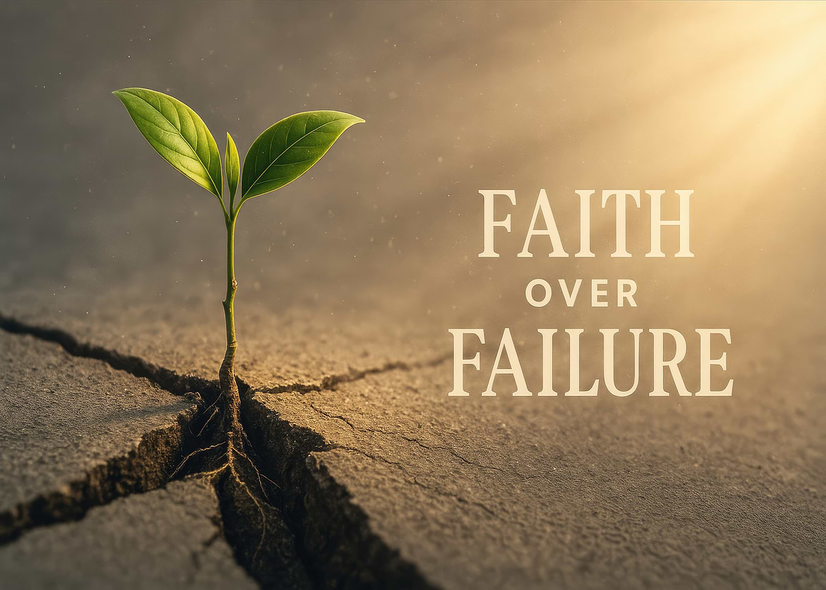 'Faith Over Failure Sprout' Poster, picture, metal print, paint by An ...