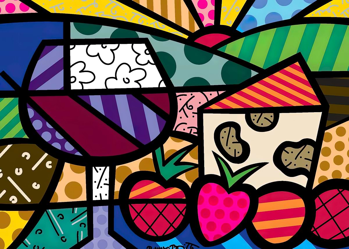 'Colorful Still Life by Romero Britto' Poster, picture, metal print ...