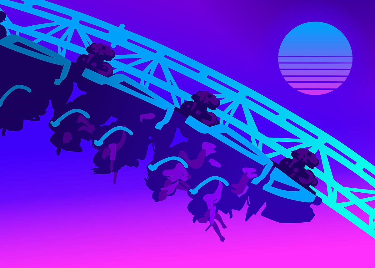 'Retro Ride' Poster, picture, metal print, paint by Tims Roller Posters ...