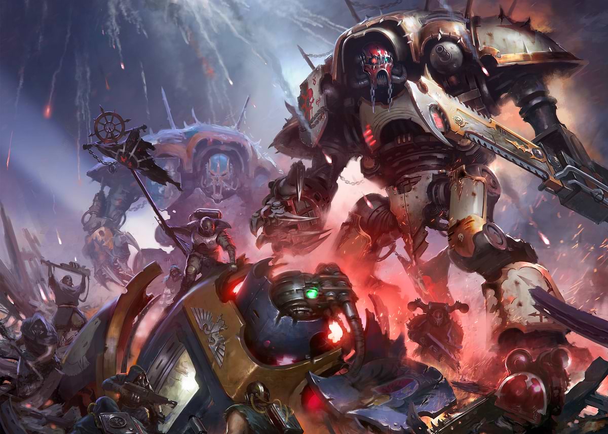 'Chaos Knights in Battle of Ordex-Thaag' Poster, picture, metal print ...