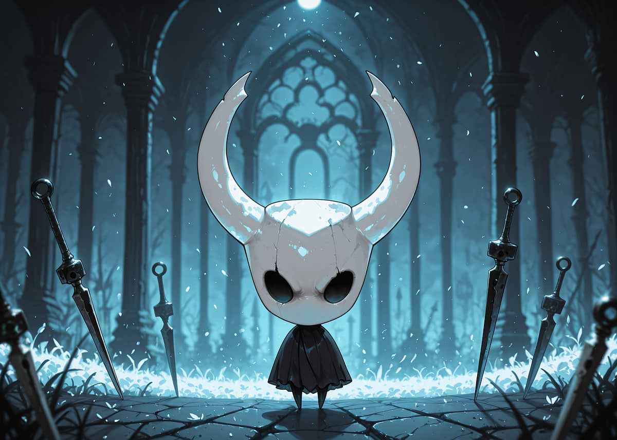 'Hollow Knight in a Gothic Setting' Poster, picture, metal print, paint ...
