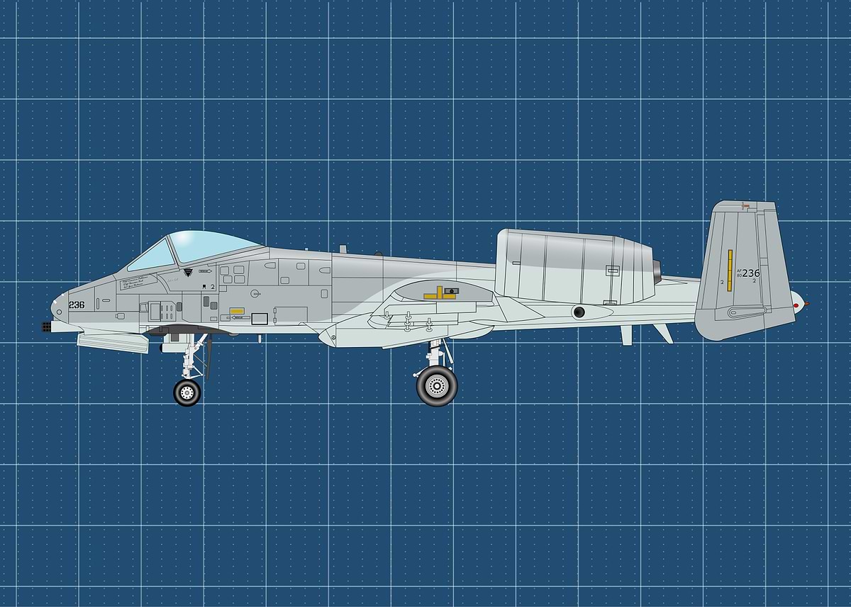 'A-10 Thunderbolt II Blueprint' Poster, picture, metal print, paint by ...