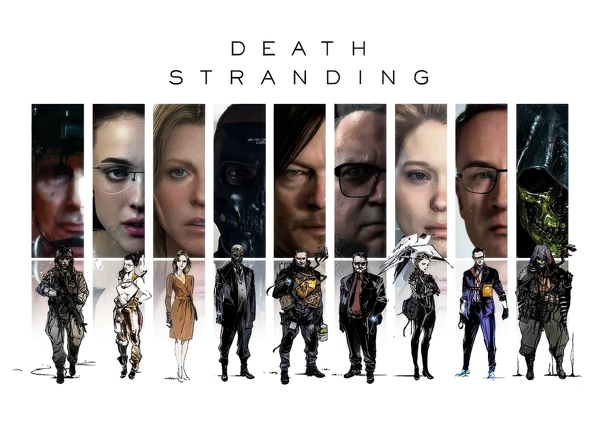 'Death Stranding Character Collage' Poster, picture, metal print, paint ...