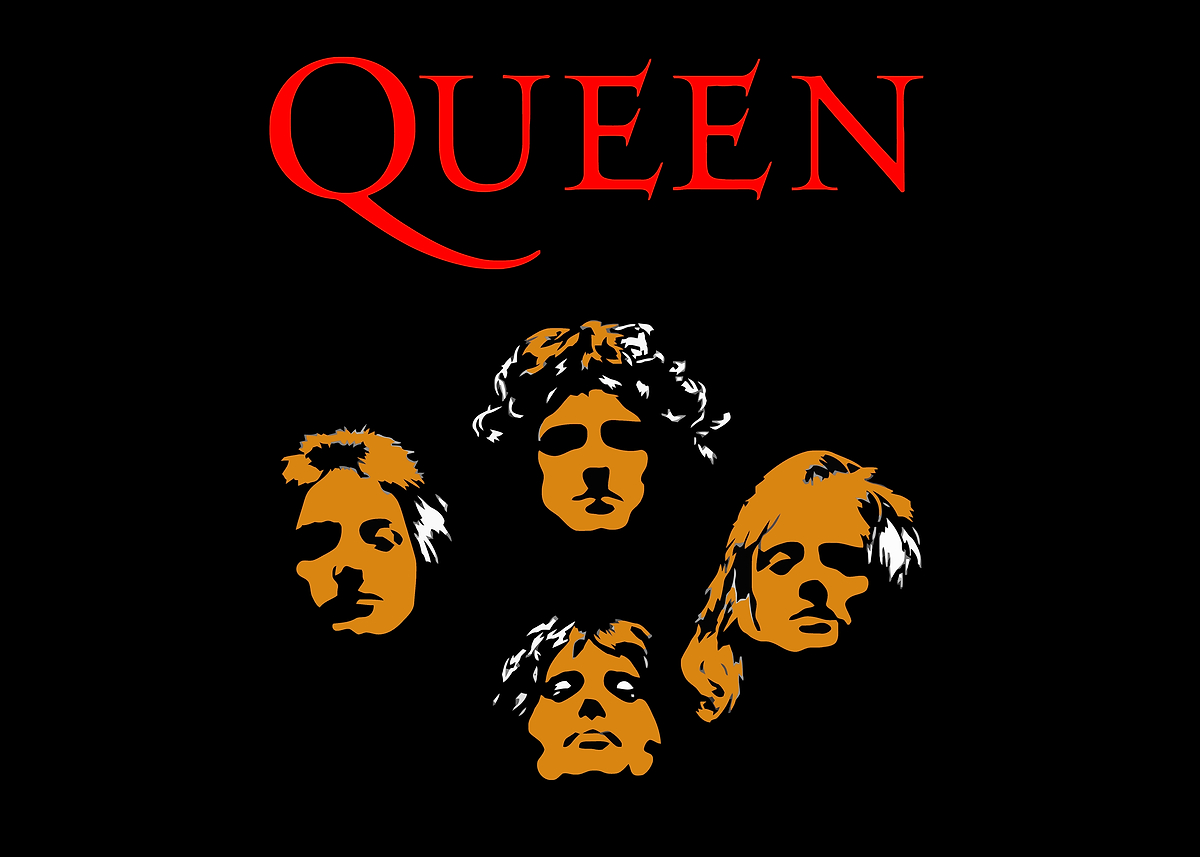 'Queen Band Silhouette' Poster, picture, metal print, paint by 90s Art ...