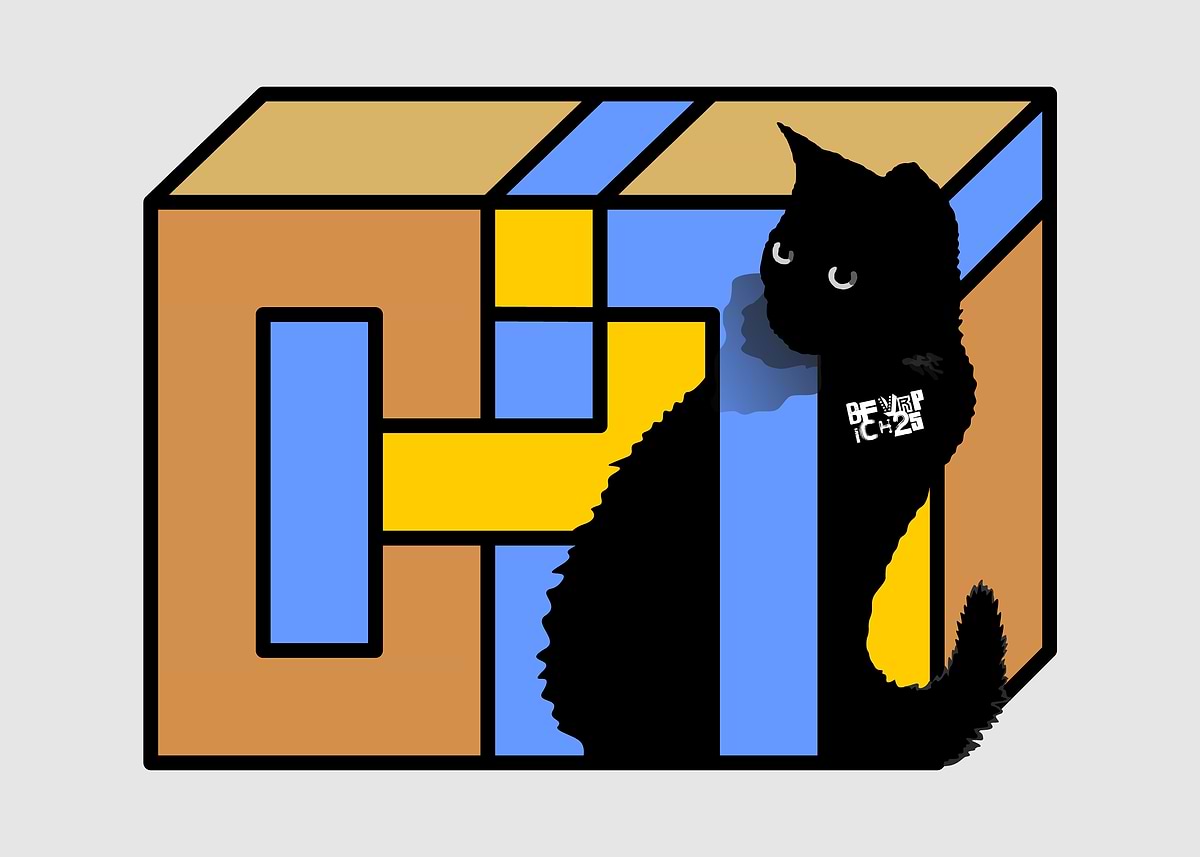 'Black Cat in a Cat Box' Poster, picture, metal print, paint by zelko ...