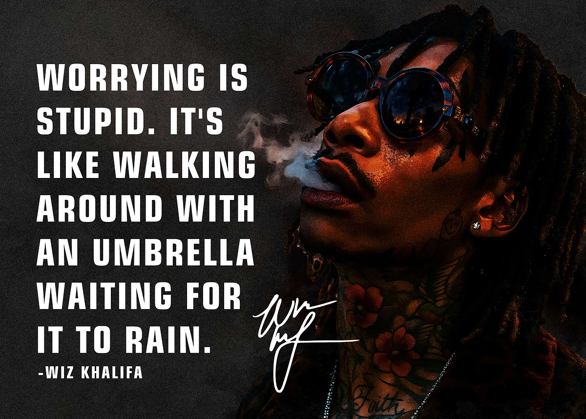 'Wiz Khalifa Quote Portrait' Poster, picture, metal print, paint by ...