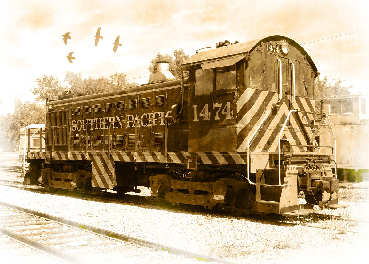 'Southern Pacific Locomotive 1474' Poster, picture, metal print, paint ...